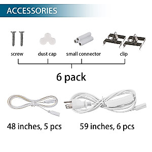 Barrina LED Shop Light 4FT, 40W 5000LM 6500K, Clear Cover Hanging led Light Fixture, Linkable LED Tube Lights, V Shape LED Ceiling Lights for Garage, Warehouse, Workshop, 6 Pack