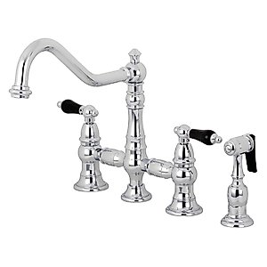 Kingston Brass KS3271PKLBS Duchess Bridge Kitchen Faucet, Polished Chrome