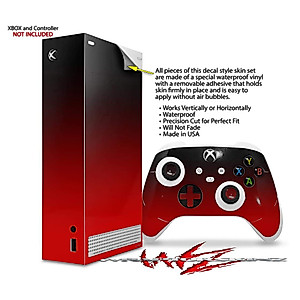 WraptorSkinz Skin Decal Vinyl Wrap compatible with the XBOX Series S Console and Controller Smooth Fades Red Black (GAMING CONSOLE NOT INCLUDED)