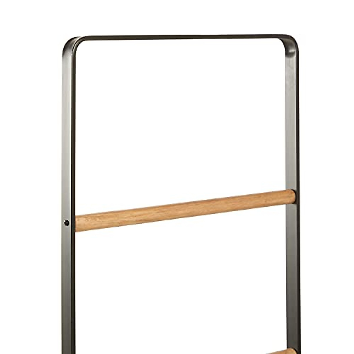 Deco 79 Metal 4 Rack Ladder with Wheels, 18" x 16" x 61", Black