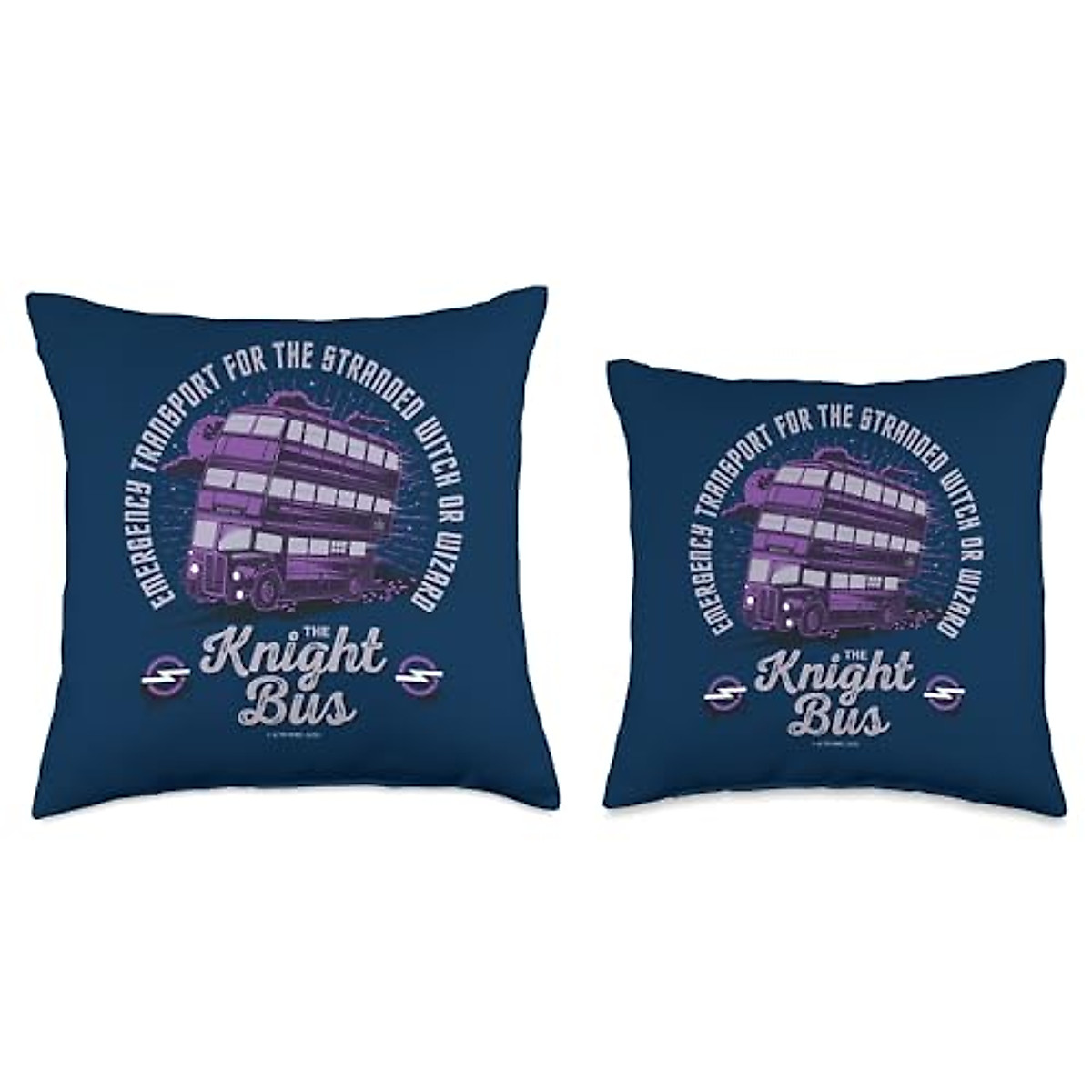 Harry Potter Magical Motors-The Knight Bus Throw Pillow, 16x16, Multicolor