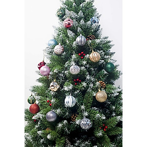 2.36‘’ Christmas Balls Ornaments - 12 Pieces - Christmas Tree Decorations - Silver