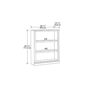 Pemberly Row 3 Shelf Bookcase in Oiled Oak