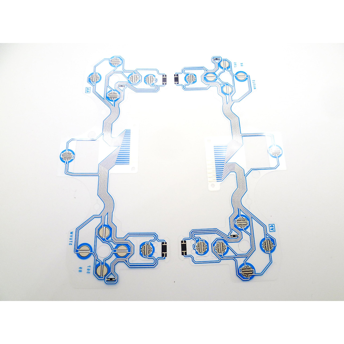 LeHang 2X Conductive Film Keypad Flex Cable Buttons Ribbon PCB Circuit Board Replacement Compatible with Sony Play Station 4 PS4 Dualshock 4 Pro Slim Controller (JDS-001/011) Blue