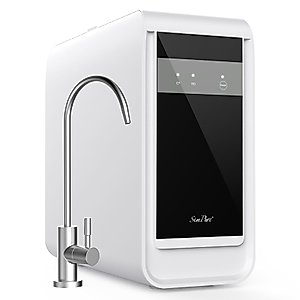 SimPure Q3-600 Tankless Reverse Osmosis System, Under Sink Water Filter System 600 GPD, 7 Stage RO Water Filtration, NSF/ANSI 58 Certified, 2:1 Pure to Drain, Built-in Pump