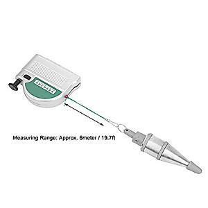 Plumb Bob, Alloy Steel Vertical Measuring Tool, Plumb Bob with Magnetic Recoil Cord Box for Woodworking (6 Meters)