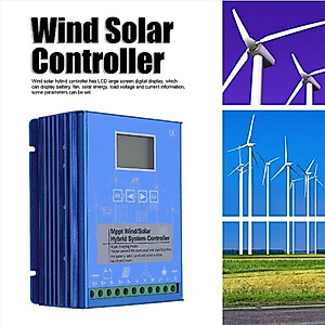 Solar Wind MPPT Charge Controller,4000W 12V 24V 48V 220V Wind Solar Hybrid Charge Controller Withauto Regulator for Home Use Windmill Turbine,24v