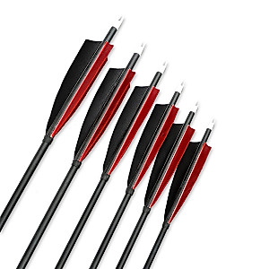 PMZ Archery 31" Mix Carbon Arrow 6pcs 12pcs for Hunting Recurve Bow(12pcs,Without Stickers)