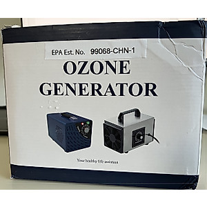 Commercial 10,000mg Ozone Generator, Elementa Mini Ozoner Air Purifier Ionizer O3 Machine for Deodorization Sterilizer, RV/Basement/Bathroom/Car/Pet's Room/Refrigerator Odor Remove Ozonator (Blue)