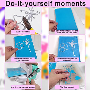 2 PCS Lotus Leaf Die Cuts for Card Making, AFUNTA Metal Die Cuts Lace Decoration Cutting Dies for DIY Scrapbook Photo Album Decor