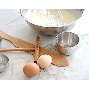 The ORIGINAL Crepe Spreader and Spatula Kit - 2 Piece Set (6” Spreader and 14” Spatula) Convenient Size to Fit Large Crepe Pan Maker | All Natural Beechwood Construction