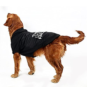 Dog Hoodie,Comfortable, Soft and Breathable Fashion Dog Sweatshirt,Trendy Dog Hoodie Face,for Small, Medium and Large Dogs (Black, X-Large(Chest: 23'', Back: 15''))