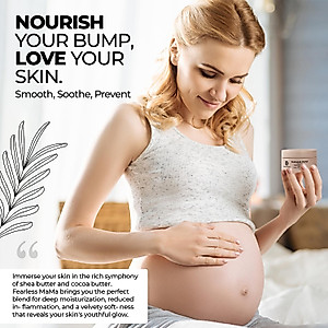 Fearless MaMa Stretch Mark Prevention Belly Butter for Pregnancy - 100% Natural Loaded With Ingredients That Nourish & Moisturize. Stretch Marks & Scars Defense (Unscented)