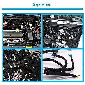 Seigun,Wire Harness Automotive Cloth Tape, Black Wire Loom Harness Tape,High Temp Wire Harness Wrapping Tape,Noise Damping Heat Proof,Felt Tape (19MM × 15M)（2pack）