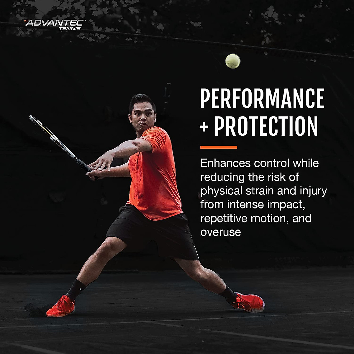 Vibration Dampening Tennis Racket Grip Tape – Advanced Polymer Technology – Dampens Frame Vibration – Simple Adhesive-Free Installation – Optimize Response and Control by VT Advantec