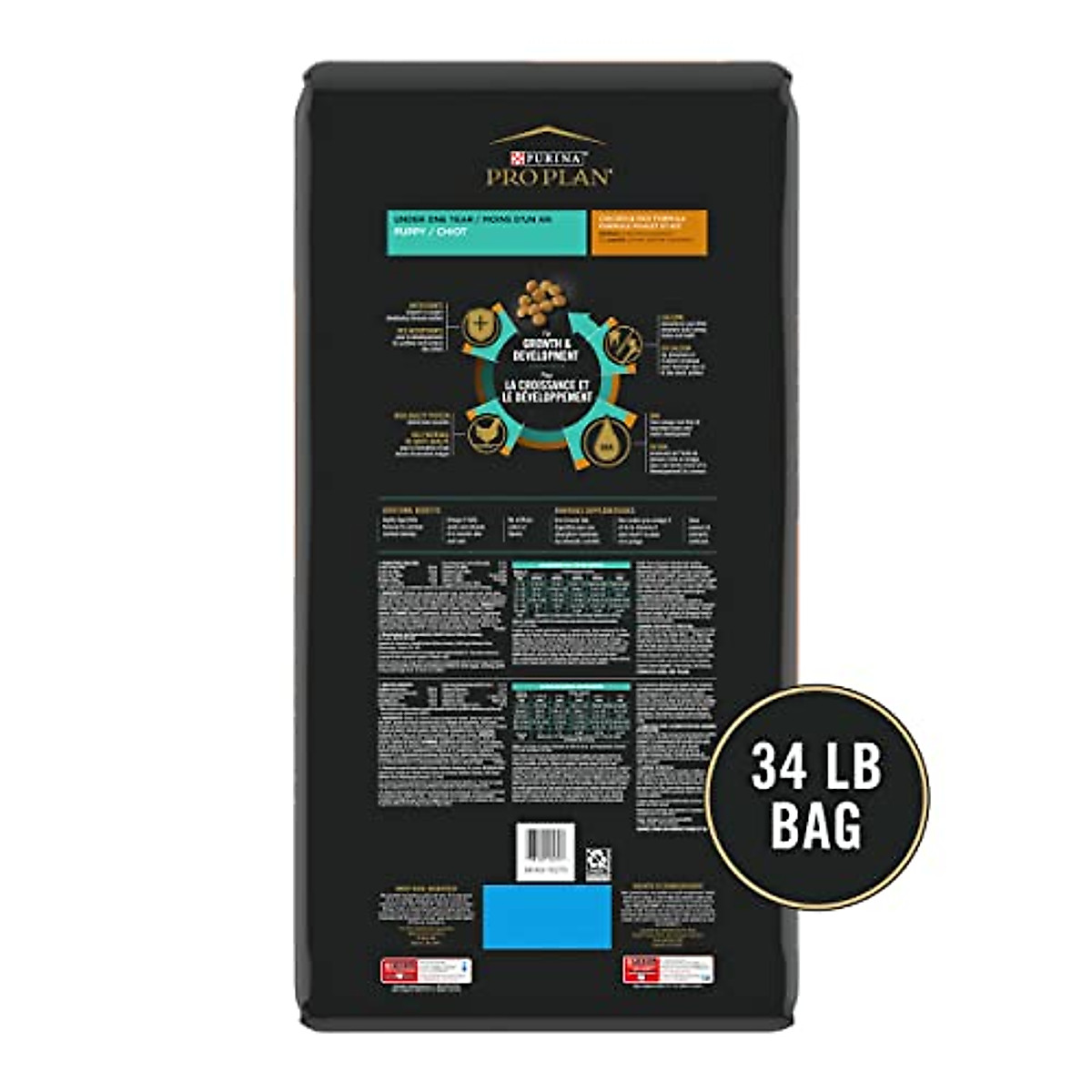 Purina Pro Plan High Protein Dry Puppy Food, Chicken and Rice Formula - 34 lb. Bag