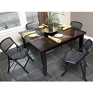 Mity-Lite Flex One Folding Chair, 18-8 Steel, Black, 4-Pack