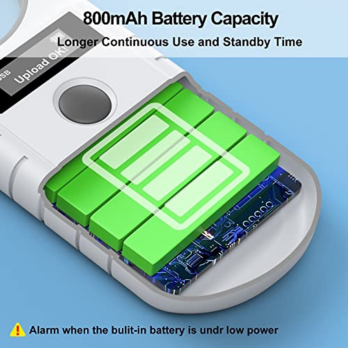 Alacrity Bluetooth Animal Microchip Tag Reader Scanner Wireless RFID Animal Handheld Reader Pet ID Scanner Rechargeable Animal Chip Scanner Pet Tag Scanner FDX-B(ISO 11784/11785) ID64 RFID