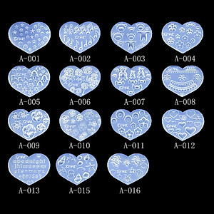 HELYZQ 28Pcs Mini Nail Art Silicone Mold Leaves Flower Animals Template Resin Molds Kit