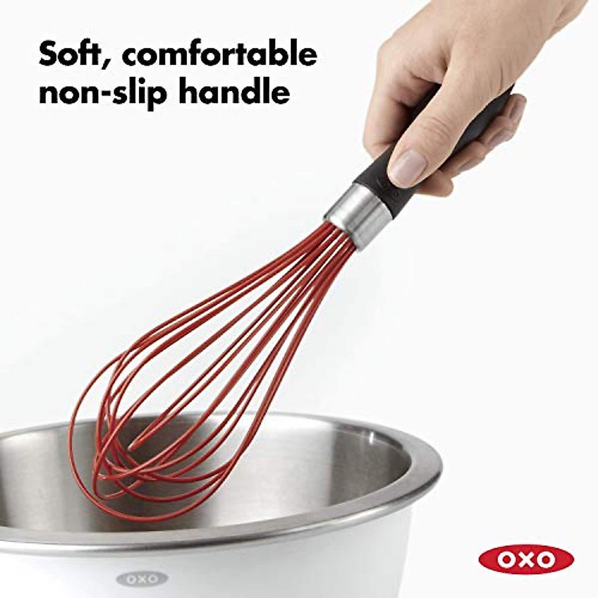 OXO Good Grips 11-Inch Silicone Balloon Whisk - Red
