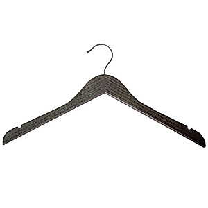 NAHANCO 29917HU Wooden Shirt Hangers - Line - 17" Grey wash - Home Use (Pack of 25)