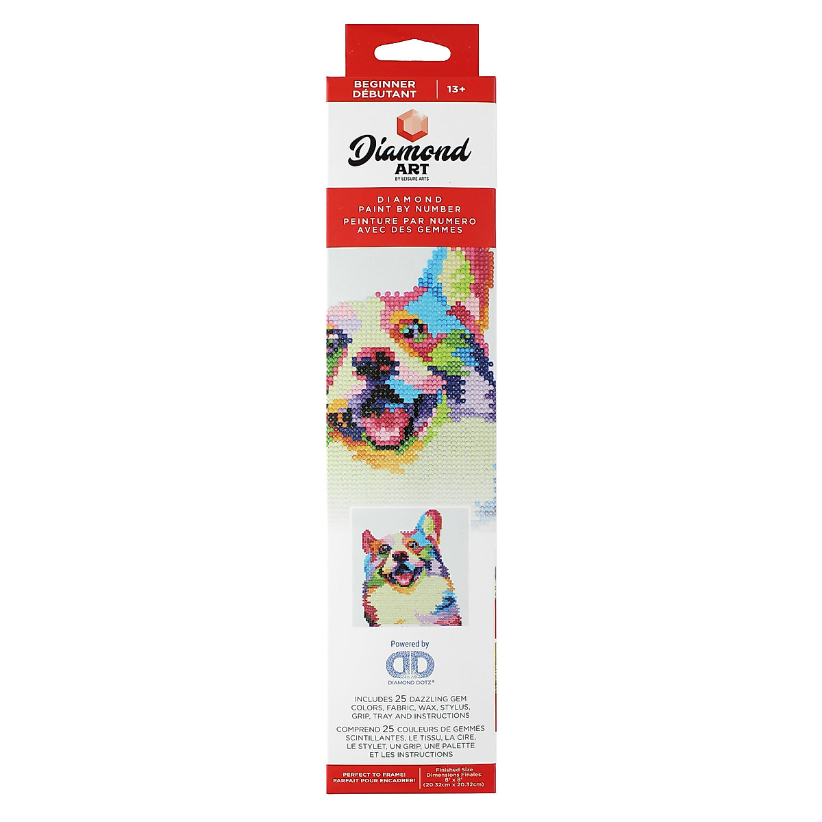 Leisure Arts Corgi Diamond Art KIT 8"