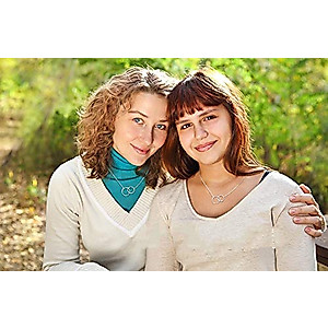 Godmother Gifts Two Interlocking Infinity Double Circles Sterling Silver Necklace Christmas Gifts for Women