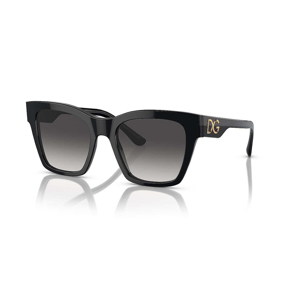 Dolce & Gabbana Women's Round Fashion Sunglasses, Black/Grey Gradient, One Size