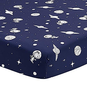 Bedtime Originals Astronaut Snoopy 4-Piece Navy/Blue Space Toddler Bedding Set