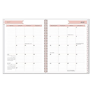 Office Depot® Brand Fashion Weekly/Monthly Academic Planner, 8-1/2" x 11", Delicate Swirls, July 2022 to June 2023, ODUS