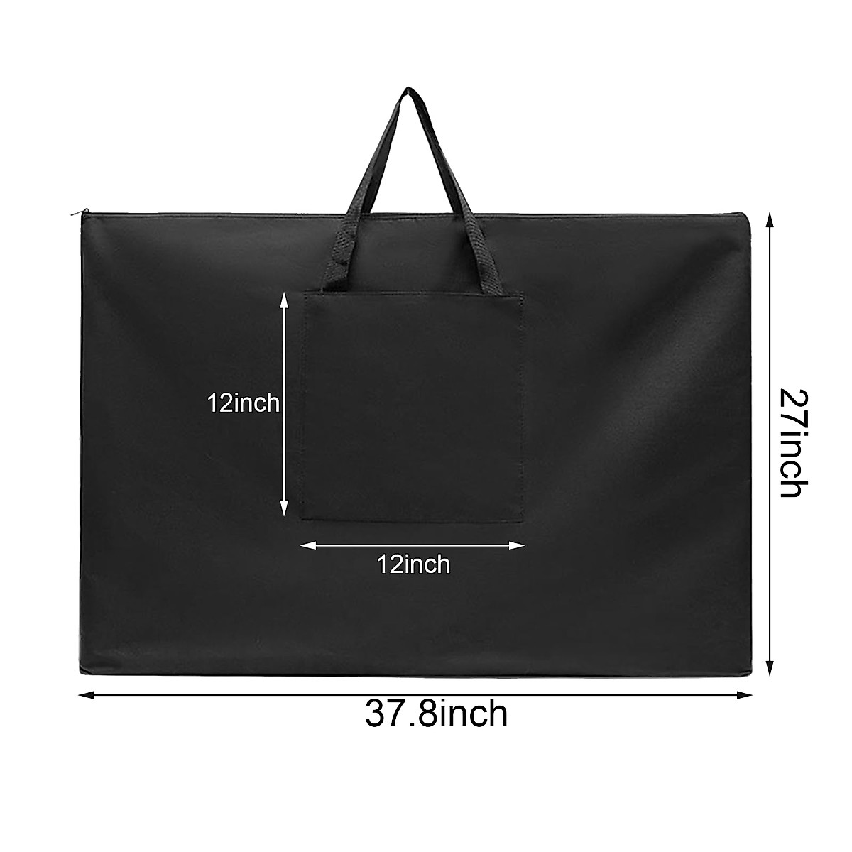 CertBuy 2 PCS A1 Size Art Portfolio Tote Bag Poster Board Storage Bag 27X 37.7 Inches Large Size Art Portfolio Tote For Poster Sketching And Drawing