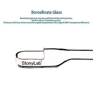 stonylab Glass Weighing Funnel, Borosilicate Glass Weighing Funnel Transfer Funnel with Pouring Neck for Sample Transfer Laboratory Research