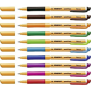 STABILO Point Visco Drum Pointball Pen , Set of 10 , Multicolored (026858) (1099/4)