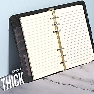 Purture Refill Lined Paper, A6 Refill Paper, Leather Journal Refills Lined, 6-Holes Inserts 160 Sheets (320 Pages) for A6 Binder Refillable Journals Notebooks, 2 Pack(Each Pack 80 Sheets, 160 Pages)