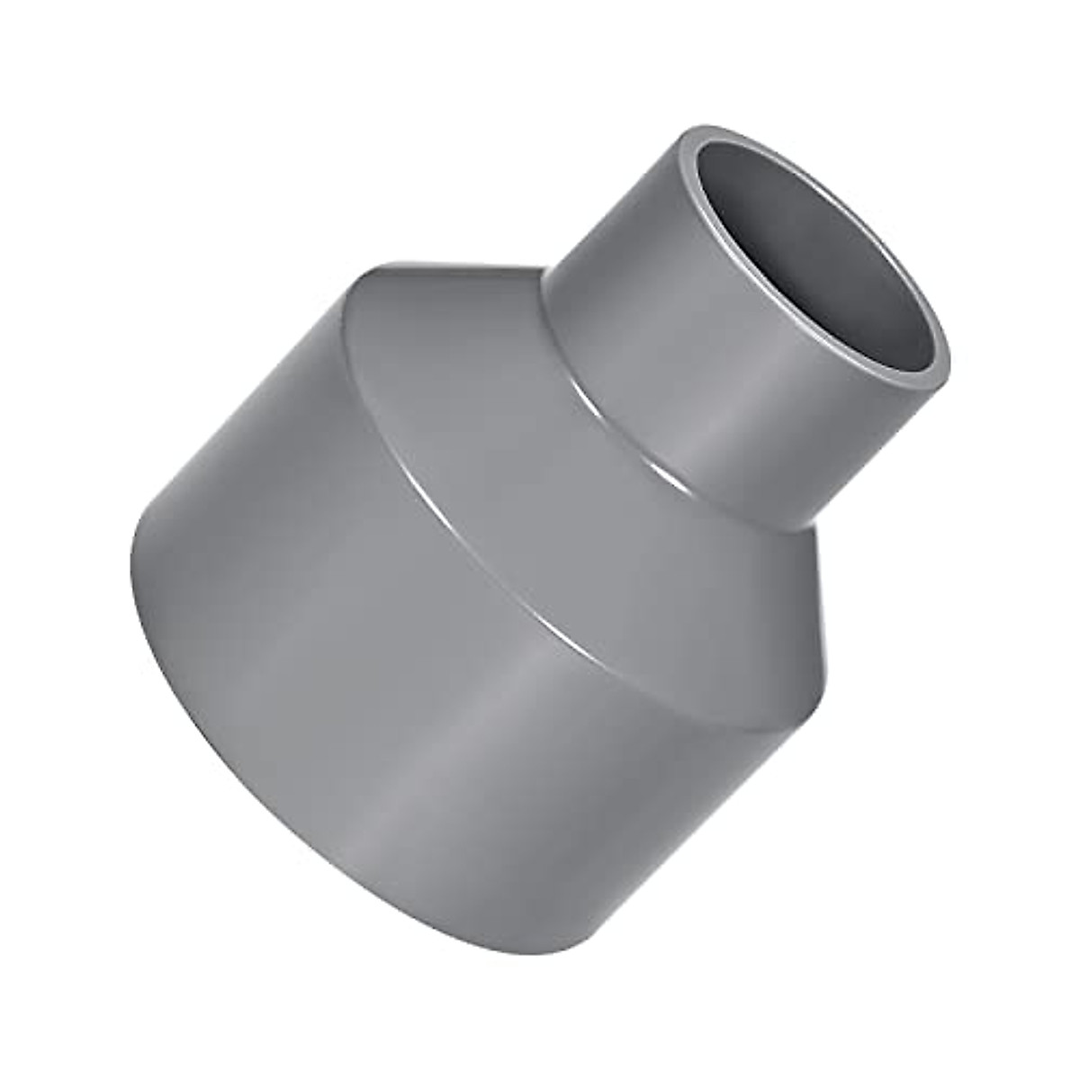 METALLIXITY Duct Reducer, (2-1/2 to 1 -1/4 Inch), PVC Pipe Increaser DWV Reducing Coupling - for Water Supplies Build, DIY, Garden Shelf Greenhouse, Gray