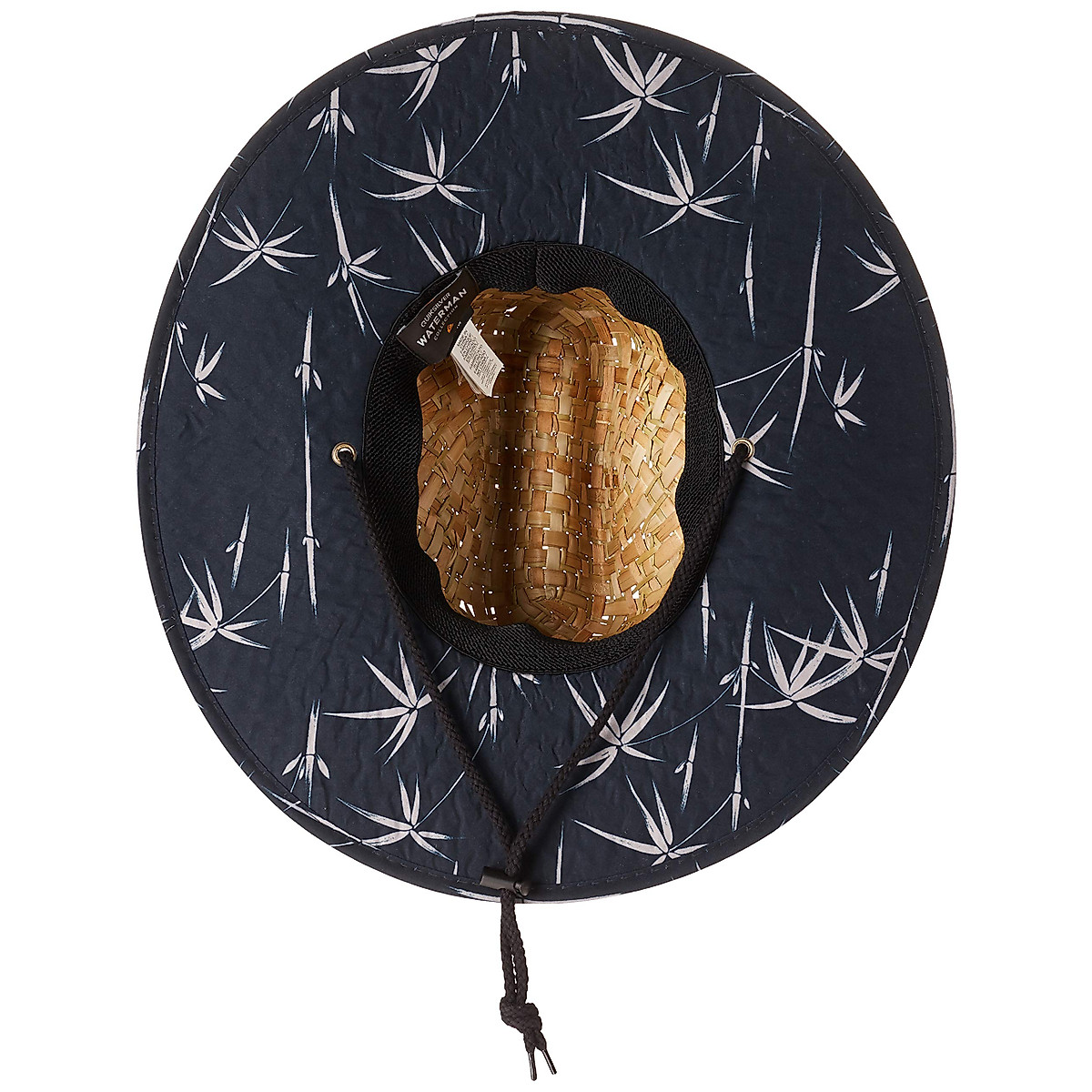 Quiksilver mens Outsider Waterman Protection Straw Lifeguard Sun Hat, Black Outsider Waterman, Large-X-Large US