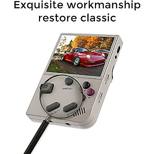 RG35XX Handheld Game Console with 5000 Games, 3.5inch IPS OCA Screen Linux System Chip Cortex-A9 Portable Handheld Nostalgic Arcade Retro Game Machine, 64g, 2100mAh (RG35XX Gray)