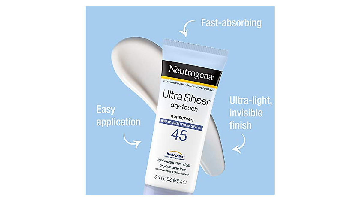 Neutrogena Ultra Sheer SPF 45 Sunscreen Twin Pack - Water & Sweat Resistant