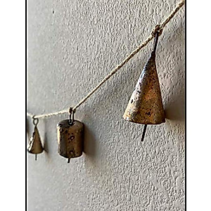 Mango Gifts Rustic Iron Tin Metal Vintage Cow Bells Jingle for Wind Chimes and Crafts 2.25" H (Set of 20 Pieces)