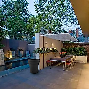 JUXYES 32 Gallon Outdoor Stretch Trash Can Covers for Banquets Wedding, Black Spandex Waste Container Cover Decorative Cover for Outside Household Kitchen Bin, Hide The Ugly Garbage Cans, Pack of 2