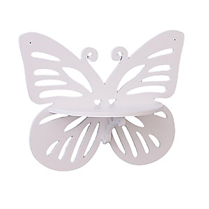 LONG XIN SERIES 1Pcs Butterfly Floating Shelf Butterfly Shape Storage Rack Wood Wall Decor Bookshelf Picture Display for Bedroom Bathroom Living Room Decor Storage