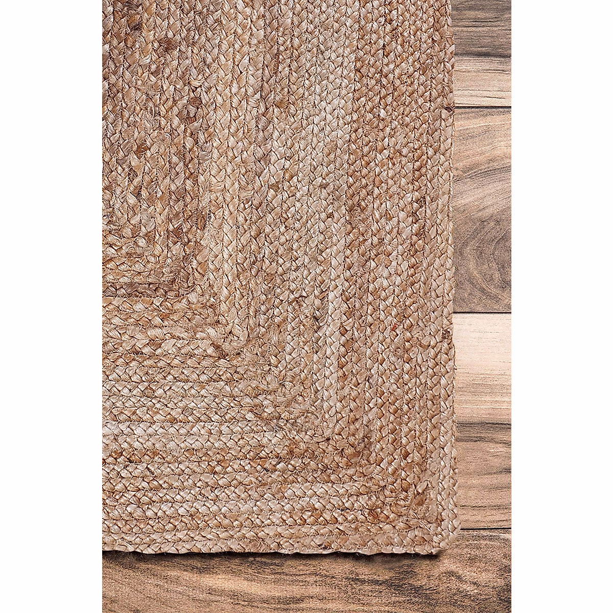 RAJRANG Reversible Jute Rug 3x5 Feet Natural Fibers Hand-Woven Braided Carpet for Farmhouse Living Room, Kitchen, Bedroom