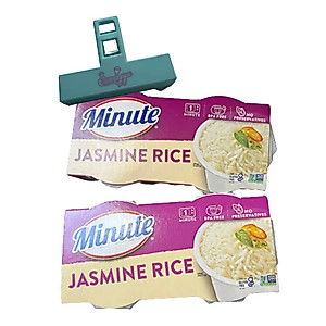 Microwave Rice Minute Jasmine Rice in Ready To Serve Cup 8.8 Oz Packs of Minute Rice Instant Rice Cups bundle with Exclusive Candyya Clip (2 packs)