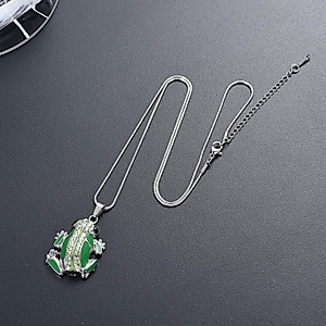 Cremation Jewelry Frog Shape Urn Necklace Ashes Keepsake Holder Memorial Urn Necklace Sweater Necklace