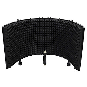 Rockville Recording Studio Microphone Isolation Shield + Heavy Duty Tripod Stand