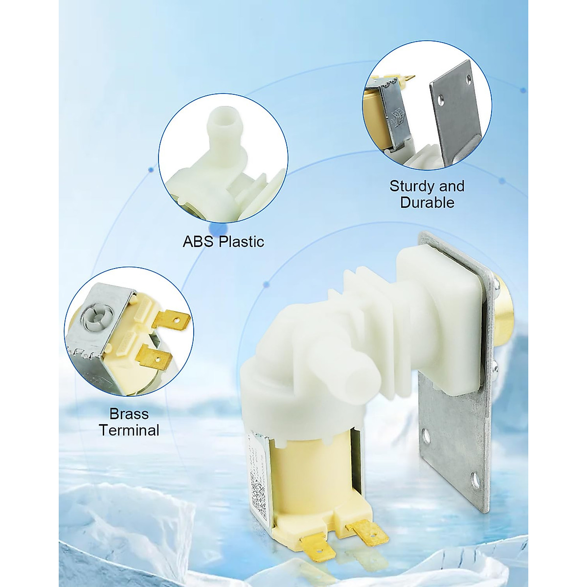 040003579 Water Inlet Valve Compatible with Manitowoc Ice Machine U0140 U0190 U0240 U0310, 115V/120V