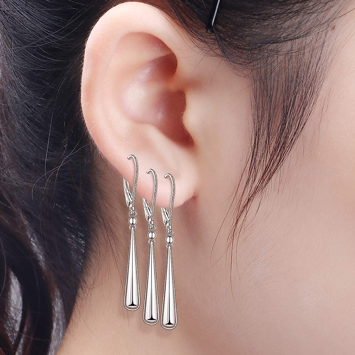 Baseball Bat Bar Earrings Hypoallergenic Sterling Silver Dangle Drop Weird One Piece 3Pcs Earring Hooks Mini Cool Small Christmas Holiday Cosplay Gift