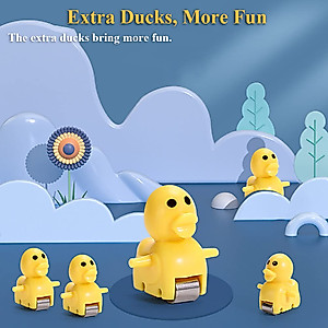 NEXTAKE Extra Ducks/Penguins for Stair-Climbing Toy Set, Accessory for Automatic Stair-Climbing Ducklings Cartoon Slide Toy Escalator Toy, Fit The 1.5cm/ 0.59inch Track (Extra 3 Ducks + 3 Penguins)
