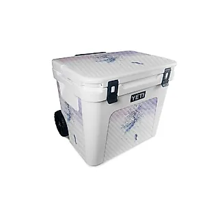 MightySkins Carbon Fiber Skin Compatible with Yeti Roadie 60 Wheeled Cooler - Long Way to Fuji | Protective, Durable Textured Carbon Fiber Finish | Easy to Apply and Change Styles | Made in The USA