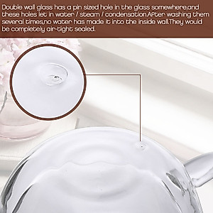 Gerrii Double Wall Insulated Coffee Mugs with Handle Glass Tea Cups Glasses Espresso Mugs Clear Glass Coffee Cups Latte Cappuccino Beer Glasses Mug (15 Pcs, 2.5 oz)